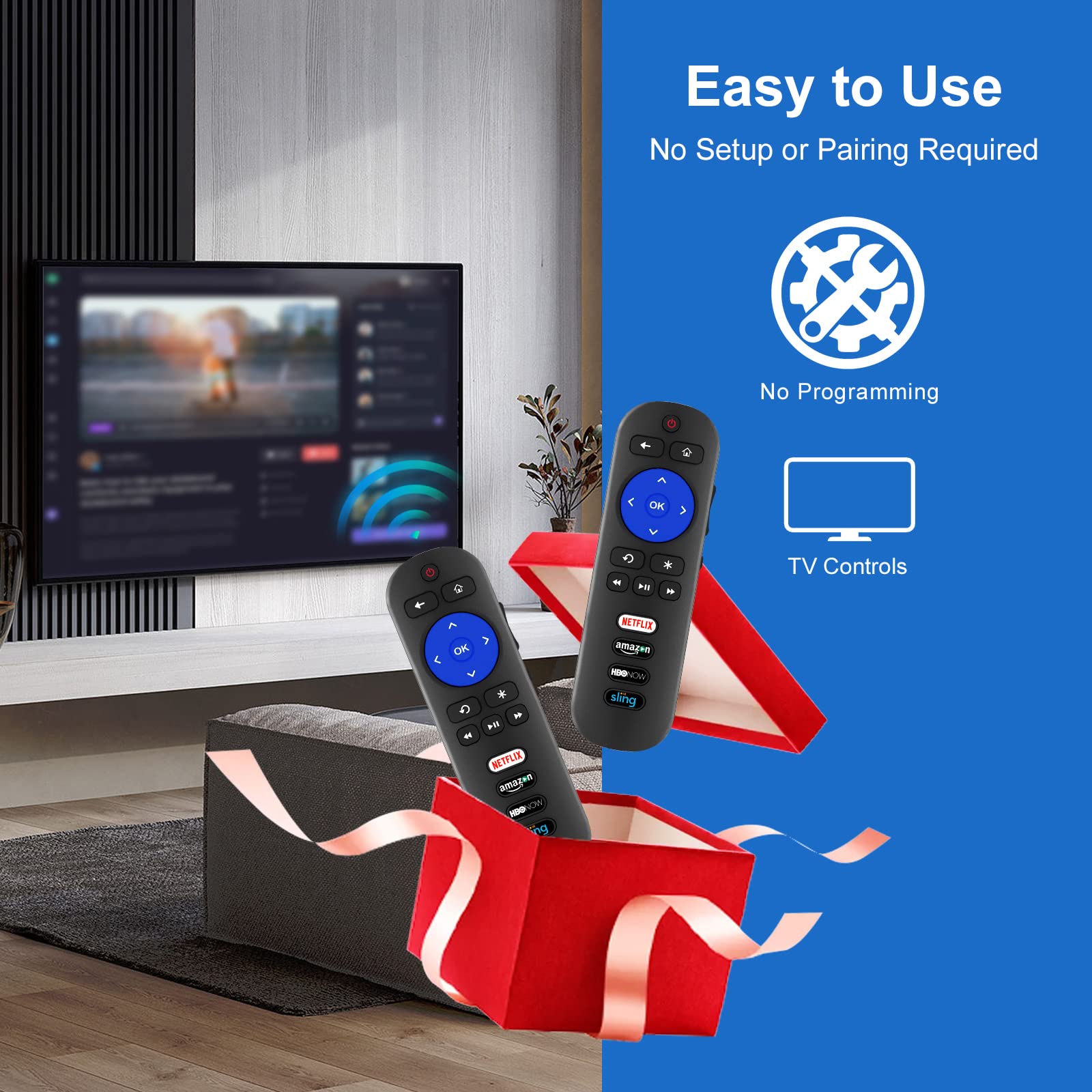 Pack of 2 Replacement Remote Compatible with All TCL Roku TV Remote, RC280 RC282 Remote for TCL 28 32 40 43 48 49 50 55 65 75 85 inch Smart Roku TV, No Setup & Pair Requried