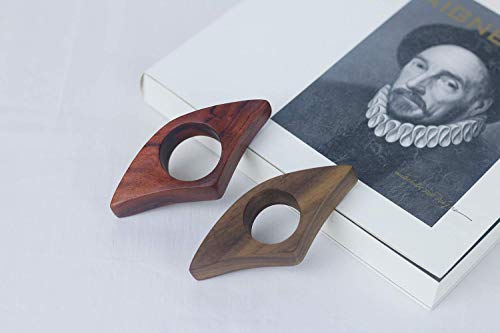Handmade Wood Reading Bookmark Wooden Book Page Holder Thumb Wood Book Holder Accessory for Bookworm Book Lover Gifts, 2 Sizes (23mm)
