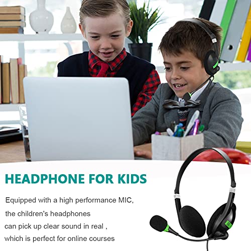 Wensdo Bulk Headphones with Microphone for Classroom 10 Pack, 3.5mm Wired Kids Headphones Office Headset for School Students Children and Adult (10 Pack)