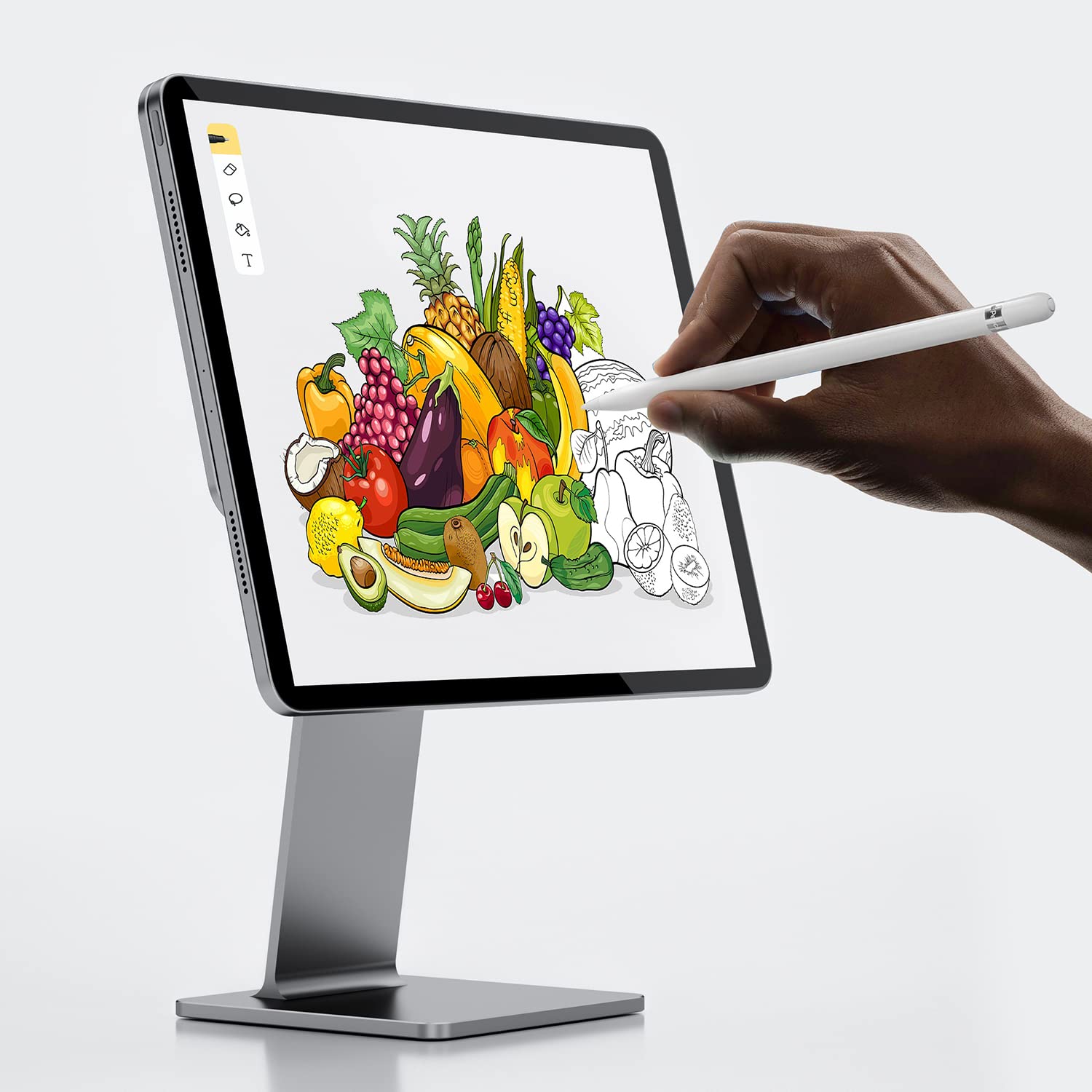 INVZI MagFree Pro Magnetic iPad Stand, Adjustable Rotatable Floating Magnetic iPad Pro Stand Holder for iPad Air 11" M2 (2024), iPad Pro 11 Inch 1st/2nd/3rd/4th Gens, iPad Air 4th, 5th