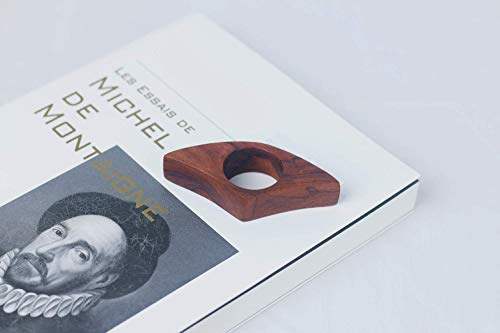 Handmade Wood Reading Bookmark Wooden Book Page Holder Thumb Wood Book Holder Accessory for Bookworm Book Lover Gifts, 2 Sizes (23mm)