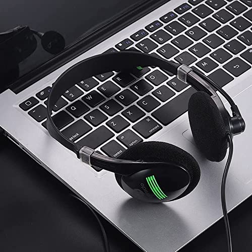Wensdo Bulk Headphones with Microphone for Classroom 10 Pack, 3.5mm Wired Kids Headphones Office Headset for School Students Children and Adult (10 Pack)