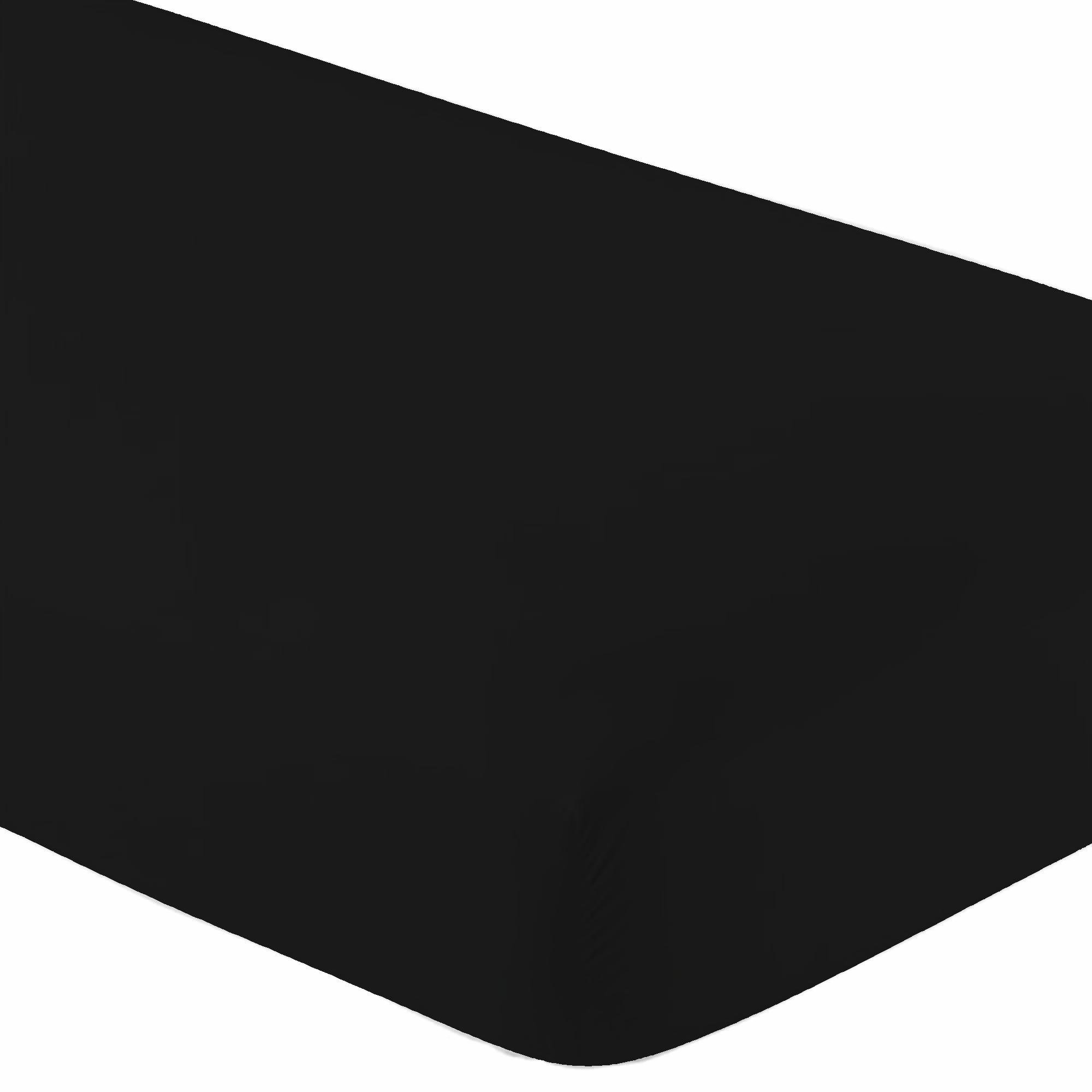 100% Cotton Twin XL Fitted Bed Sheet - Twin Extra Long, 15" Deep Pocket, 39" x 80" Great for Dorm Room, Hospital and Split King Dual Adjustable Beds (Twin XL) (Black, Twin XL)