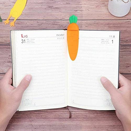 WNPXQNT Cute Carrot Bookmark Cartoon 3D Stereo Book Marks for Kids DIY Decoration Office Supplies School Gift Stationery