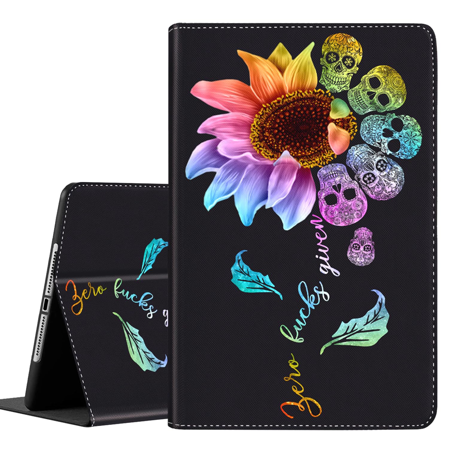 Case for iPad Pro 11 Inch 2022/2021/2020 (4th/3rd/2nd Generation),iPad Air 5th / 4th Generation 10.9 Inch (2022/2020) Case, Durable Shockproof Protective Cover,Sugar Skulls and Sunflowers