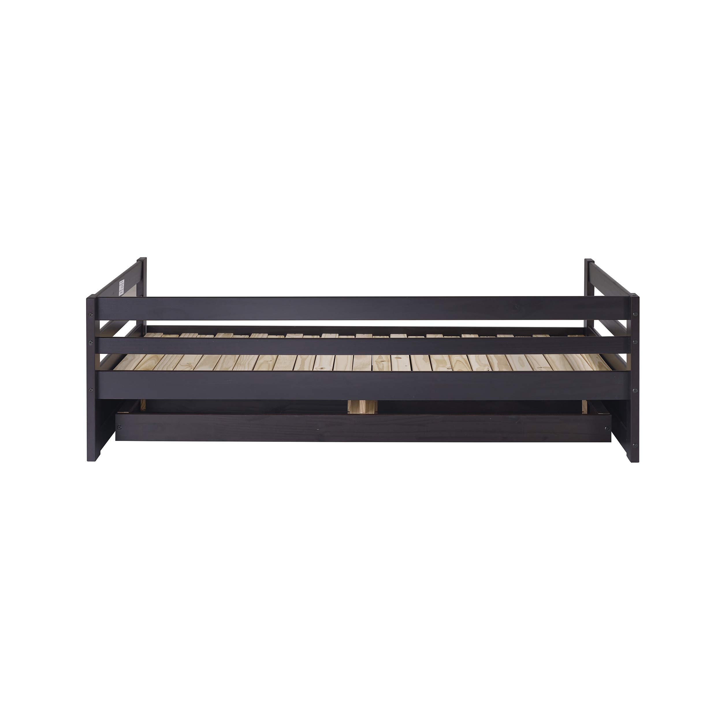 Alaterre Furniture Jasper Twin to King Extending Day Bed with Storage Drawers, Espresso