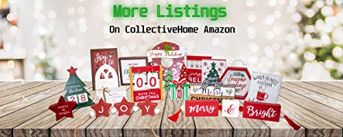 No/Brand Collective Home-Decorative Book Stack,Rustic Christmas Book Stack
