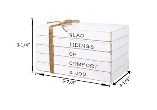 No/Brand Collective Home-Decorative Book Stack,Rustic Christmas Book Stack
