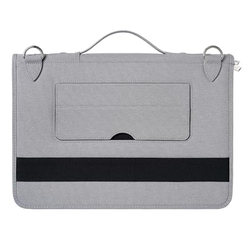 Broonel Grey Leather Laptop Messenger Case - Compatible with HP EliteBook 835 G9 13" Touch WUXGA Laptop
