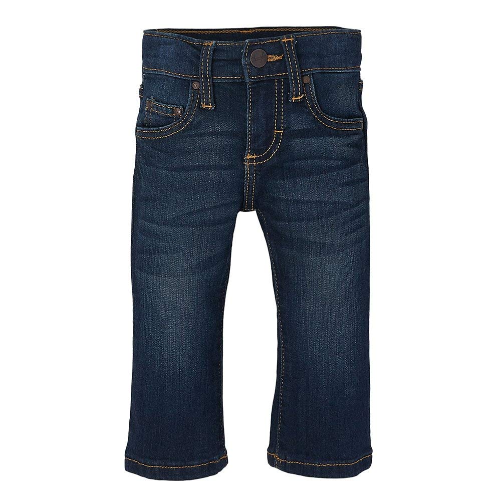 Wrangler Baby Boys' Five Pocket Boot Cut Jean, Dark Blue, 24 Months