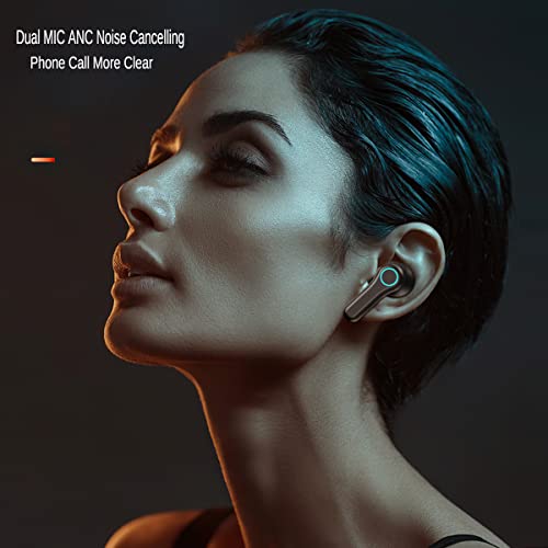 Bluetooth 5.2 Wireless Earbuds, 4 Mic Call Noise Cancelling Wireless Headphones with LED Display, Loud Sound Clear Call Deep Bass in-Ear Headphones with Charging Case Compatible for iPhone Android