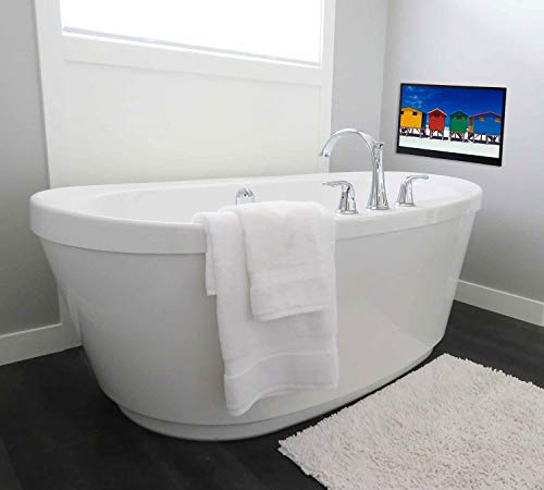elecsung 27 inch Smart Black TV for Bathroom IP66 Waterproof Android 11.0 System with Integrated HDTV(ATSC) Tuner and Built-in Wi-Fi&Bluetooth