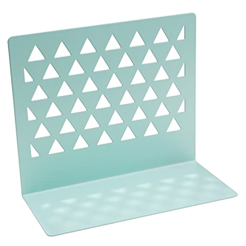 SZYAWsd File Sorters 1pcs Metal Hollow Book Stand Library Bookends Supports School Supplies for Magazine Books Desk Holder Office Desktop Accessories (Color : Mint Green)