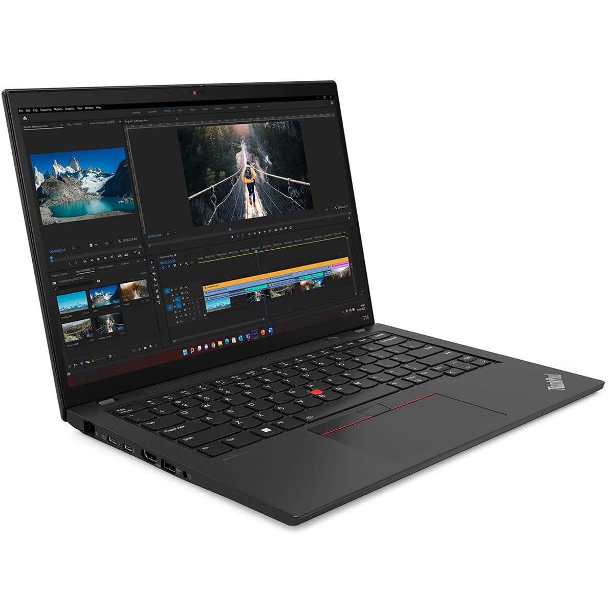 Lenovo ThinkPad T14 Gen 4 21HD0088US 14" Notebook - WUXGA - 1920 x 1200 - Intel Core i7 13th Gen i7-1365U Deca-core (10 Core) - 16 GB Total RAM - 16 GB On-Board Memory - 512 GB SSD - Thunder Black
