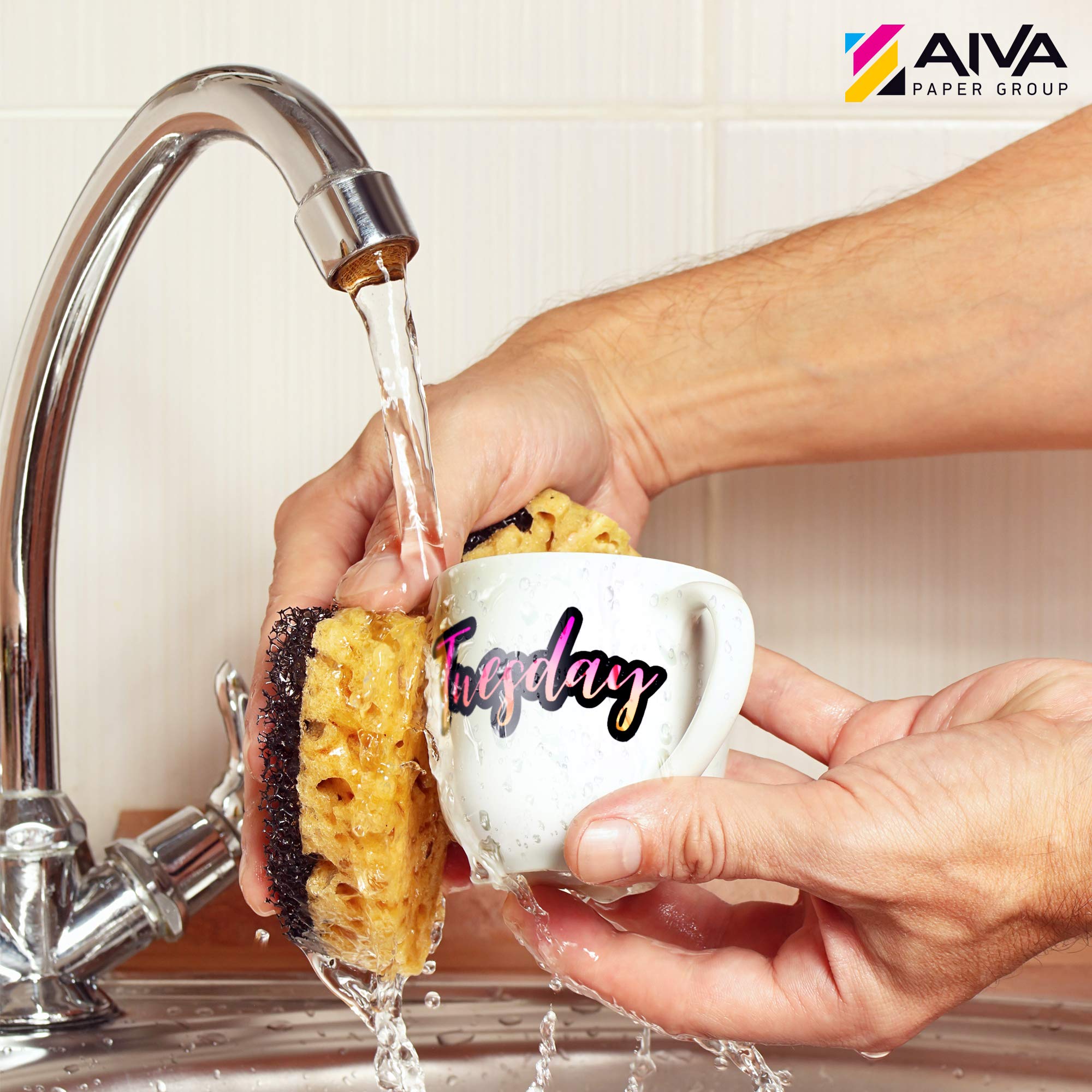 Printable Vinyl Sticker Paper for Laser Printer - Matte White - 15 Self-Adhesive Sheets - Waterproof Decal Paper - Standard Letter Size 8.5"x11"