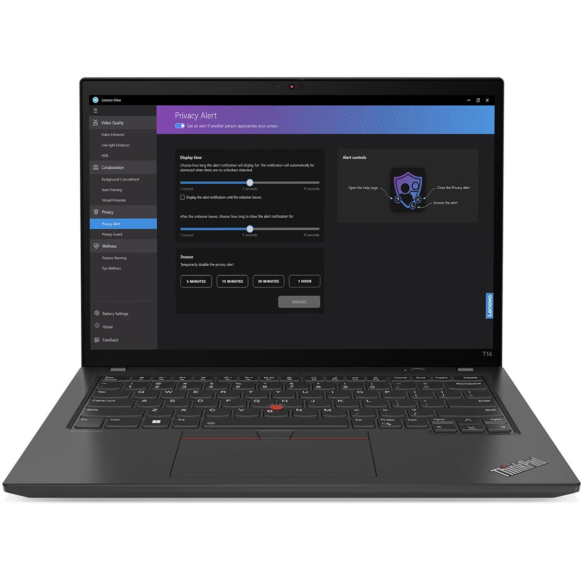 Lenovo ThinkPad T14 Gen 4 21HD0088US 14" Notebook - WUXGA - 1920 x 1200 - Intel Core i7 13th Gen i7-1365U Deca-core (10 Core) - 16 GB Total RAM - 16 GB On-Board Memory - 512 GB SSD - Thunder Black