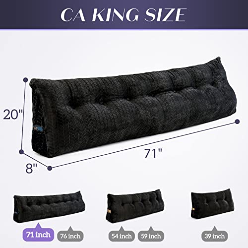 TerriTrophy Triangular Wedge Headboard Pillow Large Bolster Bed Rest Reading Pillow Backrest Positioning Support Bolster Cushion with Removable Cover
