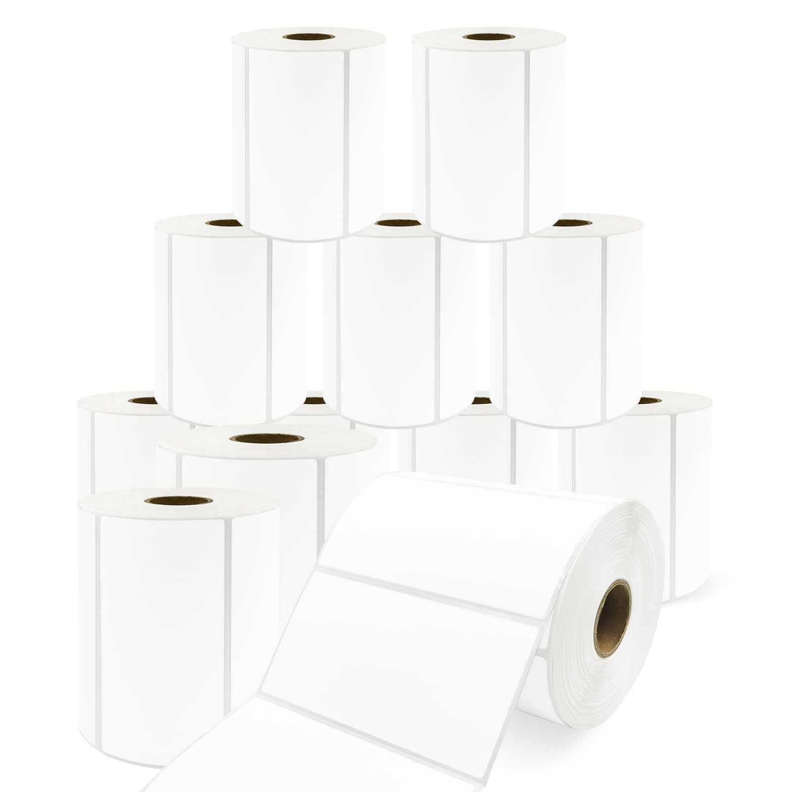 12 Rolls 4" x 2" Thermal Labels - 760 Paper Stickers Per Roll - 4 Rolls - fits Zebra LP2844, GC420, GK420, GX430, ZD220, ZD420, ZD500, ZD620, ZP-500, GT800 Direct Thermal Printers