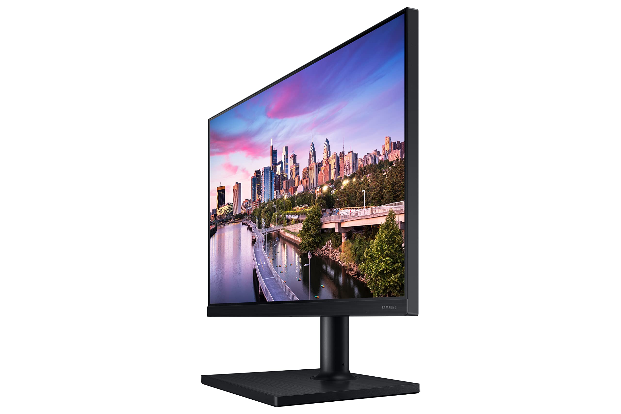 SAMSUNG FT45 Series 24-Inch WUXGA 1920 x 1200 Computer Monitor, 75Hz, IPS Panel, HDMI, DisplayPort, DVI, USB Hub, Built-in Speakers, Height Adjustable Stand, 3 Yr WRNTY (LF24T454GYNXZA),Black
