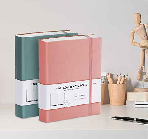 Lined Notebook Journal Softcover, B5 Thick Leather Journal with Lined Paper 100gsm, Lined Journal for Women, Large College Ruled Journals Notebooks for Writing, Men Work, 7.6'' X 10'' - 304 Pages Pink