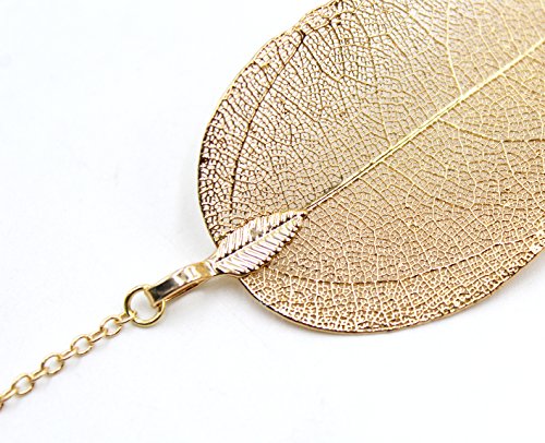 ANKOMINA Cute Leaf Vein Bookmarks with Rabbit Alice Pendant for School Supplies,Great Gift for Girl Boys Adult Book Marker,Gift Box