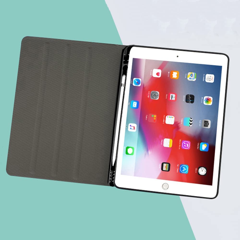 Wugao New iPad Pro 12.9 Case 2021(5th Gen) with Pencil Holder,Sea Waves Dark Sky Auto Wake/Sleep Feature Standing Cover