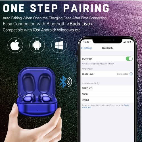 UrbanX Street Buds Live True Wireless Earbud Headphones for Samsung Galaxy S20 FE - Wireless Earbuds w/Active Noise Cancelling - (US Version with Warranty) - Blue