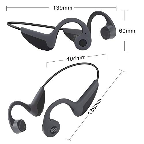 VJJB Bone Conduction Headphones Bluetooth 5.0,Z8 Open-Ear Stereo Wireless Bone Conduction Headsets Lightweight and Waterproof Sports Bluetooth Earphones with Mic for Gym Running Cycling