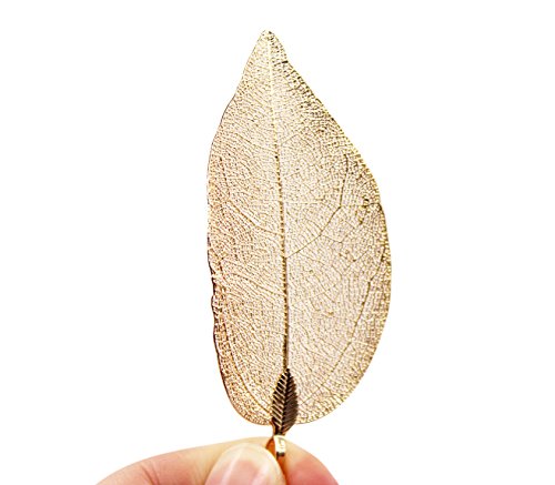 ANKOMINA Cute Leaf Vein Bookmarks with Rabbit Alice Pendant for School Supplies,Great Gift for Girl Boys Adult Book Marker,Gift Box