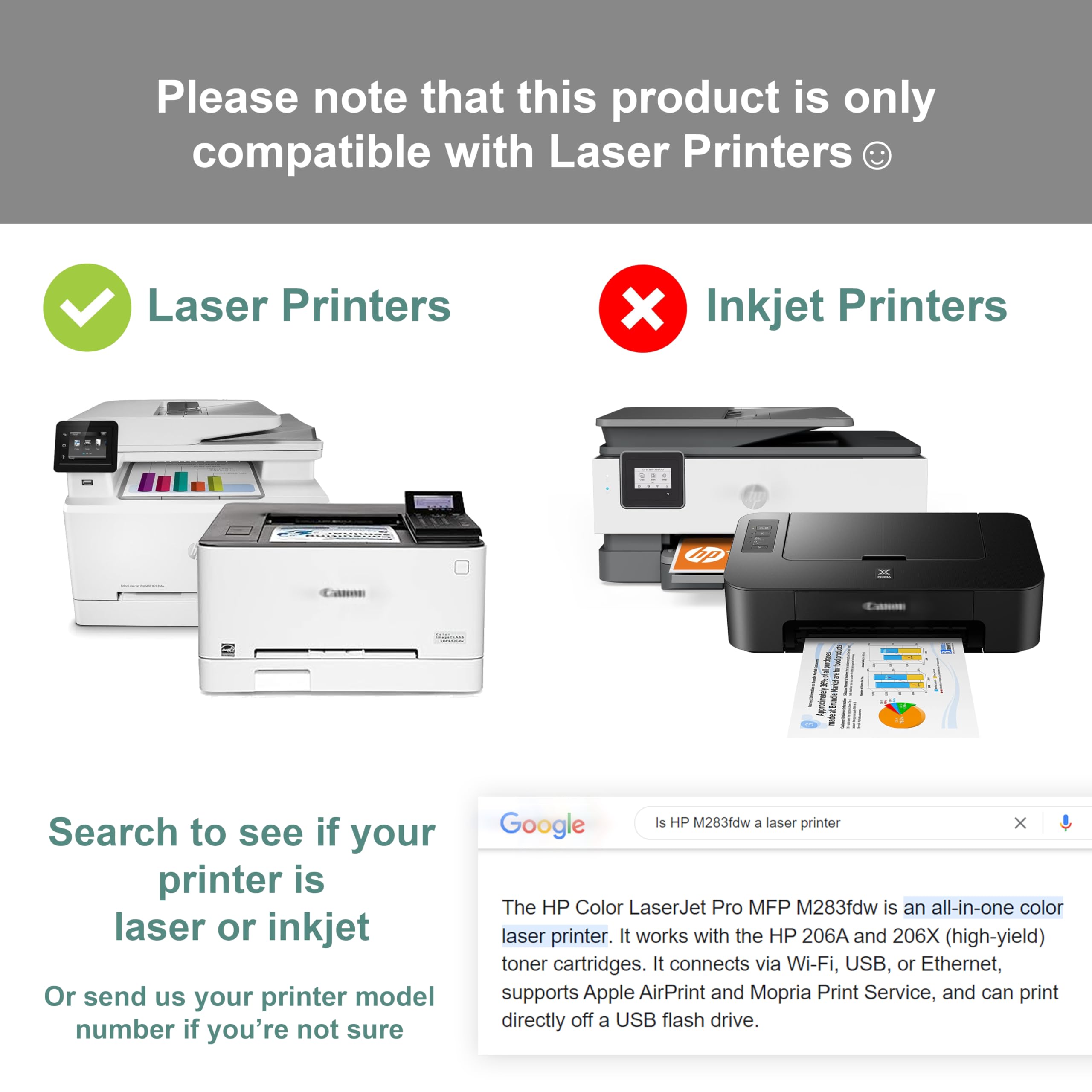 2x2 Clear Square Labels Stickers Glossy for Laser Printer, Pack of 300, Transparent self Adhesive Vinyl Paper Craftiff