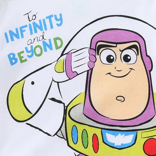 Disney Toy Story Woody, Buzz Lightyear and Rex Boys 3 Pack Bodysuit Creeper for Newborn and Infant