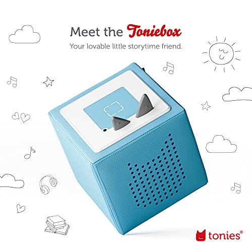 Toniebox Audio Player Starter Set with Chase, Skye, Marshall, and Playtime Puppy - Listen, Learn, and Play with One Huggable Little Box - Light Blue