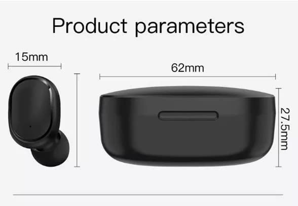 Bluetooth 5.0 Earbuds TWS Wireless Headphones Headset Stereo for Samsung Android iPhone Black Color