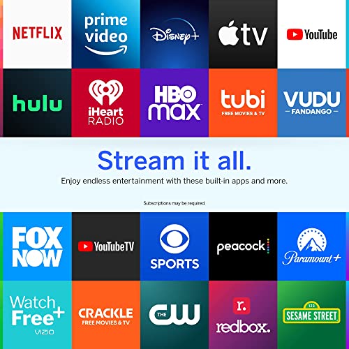 VIZIO 32-inch D-Series Full HD 1080p Smart TV with Apple AirPlay and Chromecast Built-in, Screen Mirroring for Second Screens, & 150+ Free Streaming Channels, D32f-J04, 2021 Model (Renewed)