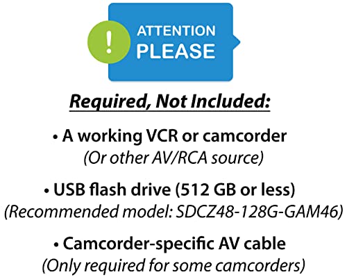 ClearClick Video to Digital Converter 2.0 (Second Generation) - Record Video from VCR's, VHS Tapes, AV, RCA, Hi8, Camcorder, DVD, Gaming Systems