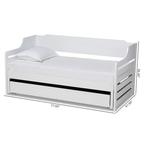 BOWERY HILL White Expandable Twin Size to King Size Daybed