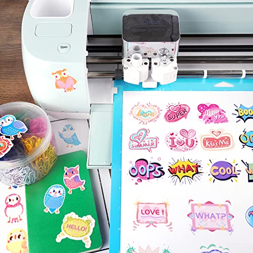 Printable Vinyl Glossy Sticker Paper for Inkjet Printer 100 Sheets White Waterproof Self-Adhesive Sheets 8.5x11 Inches