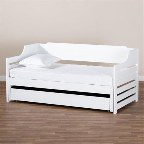 BOWERY HILL White Expandable Twin Size to King Size Daybed