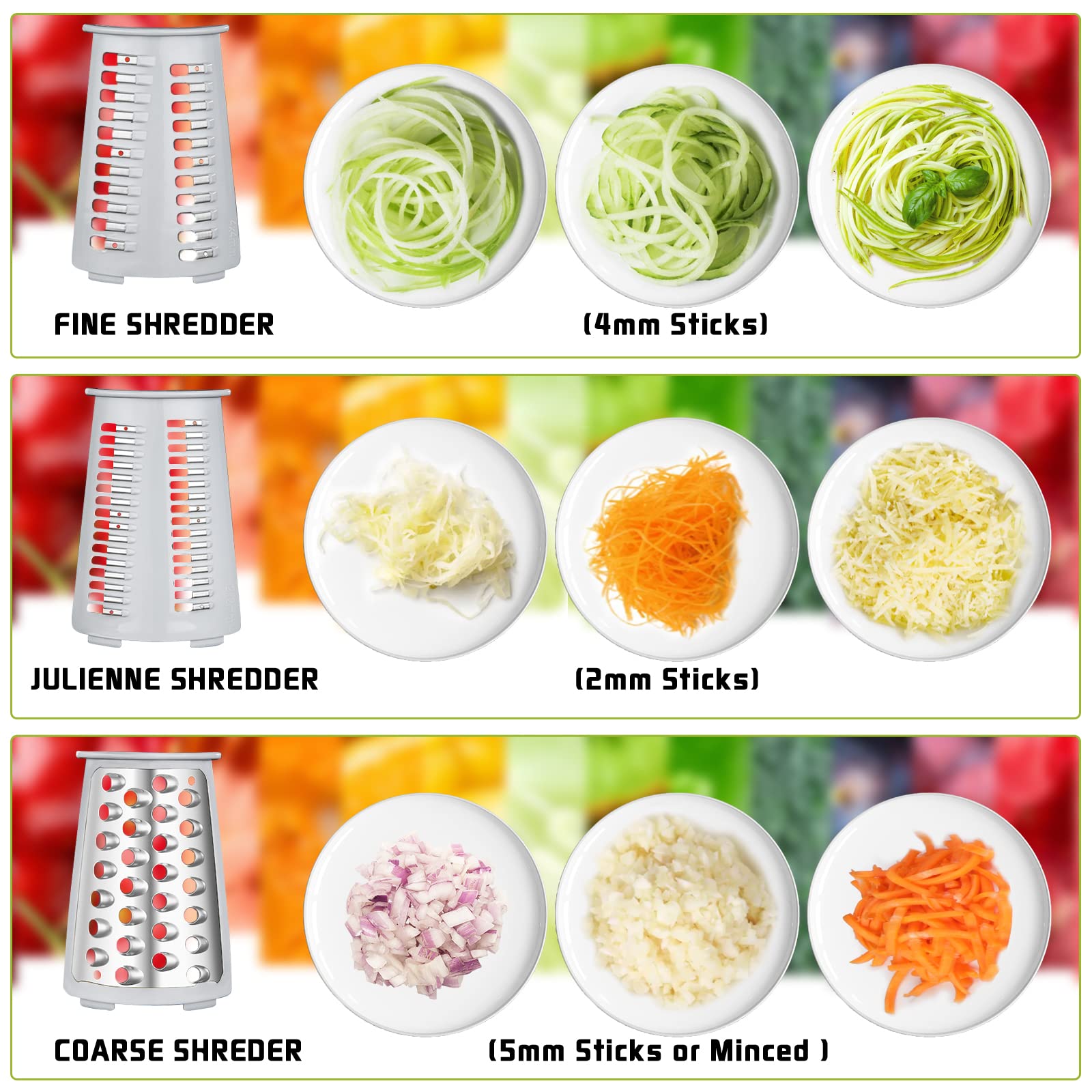 Masthome Rotary Cheese Grater, Kitchen Mandoline Vegetables Slicer with 5 Interchangeable Blades, Manual Cheese Grater Slicer for Cheese, Nuts, Fruit, Carrot, Cucumber-Green