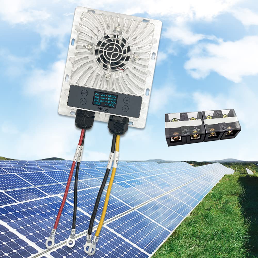 dsfen 600W Solar 10-30V Voltage Adjustable with LCD Display Maximum Power Point Tracking Photovoltaic Step-down Adapt to Various Batteries
