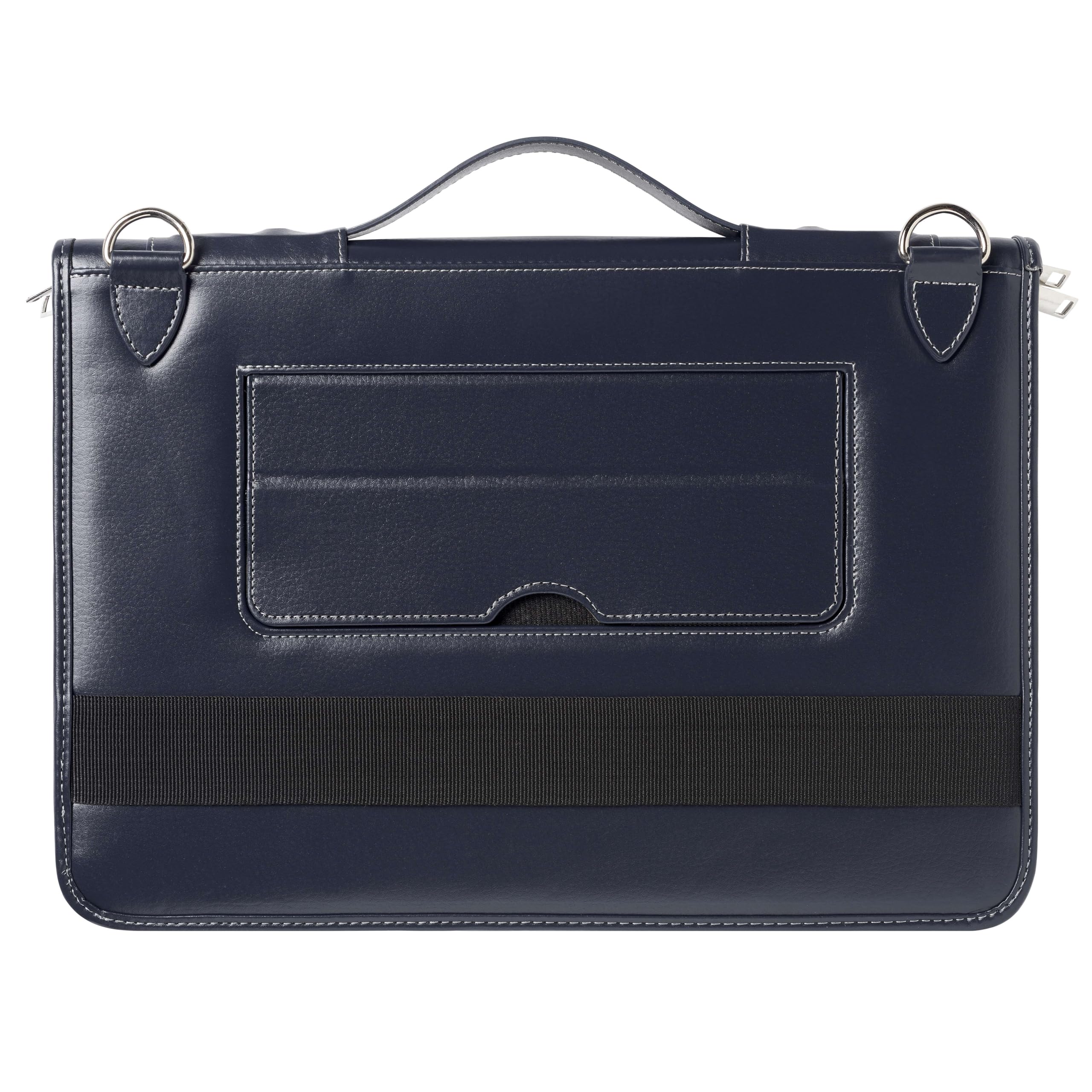 Broonel Blue Leather Laptop Messenger Case - Compatible with ASUS Vivobook 16X M1603QA 16.0 WUXGA Laptop