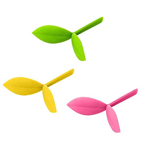 1Pcs Sprout Bookmark, Creative Mini Silicone Grass Buds Bookmarks Practical Little Leaves Bookmark for Bookworm Book Lovers Reading(Pink)