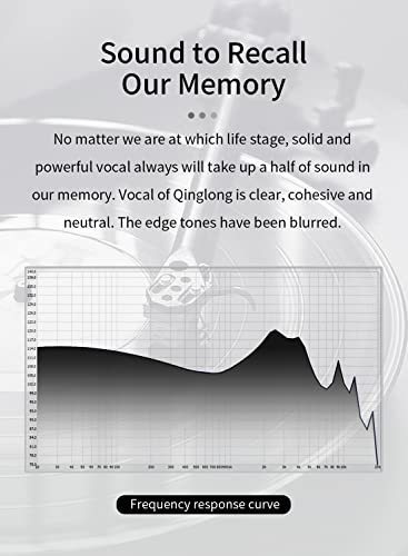 KBEAR Qinglong in Ear Wired Headphone,PU+PEEK Double-Layer Composite Diaphragm in Ear Monitor Stage IEM,Noise Cancellation HiFi Headset with Detachable Cable for Singer Musicial