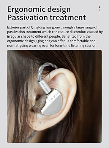 KBEAR Qinglong in Ear Wired Headphone,PU+PEEK Double-Layer Composite Diaphragm in Ear Monitor Stage IEM,Noise Cancellation HiFi Headset with Detachable Cable for Singer Musicial