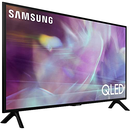SAMSUNG QN32Q60AA 32 Inch QLED HDR 4K UHD Smart TV Bundle with Premiere Movies Streaming + Deco Mount 19-45 inch Slim Flat Wall Mount Kit + 6-Outlet Surge Adapter + 2X 6FT 4K HDMI 2.0 Cable