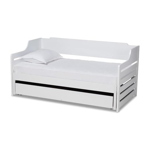 BOWERY HILL White Expandable Twin Size to King Size Daybed
