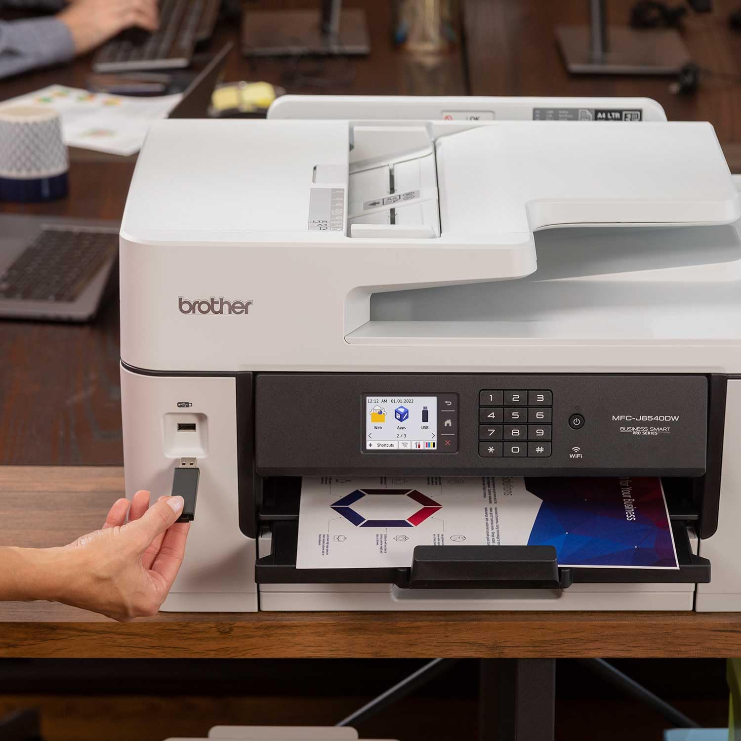 Brother MFC-J6540DW White Business Color Inkjet All-in-One Printer β Print, scan, Copy or fax up to 11βx17 (Ledger) Size Paper