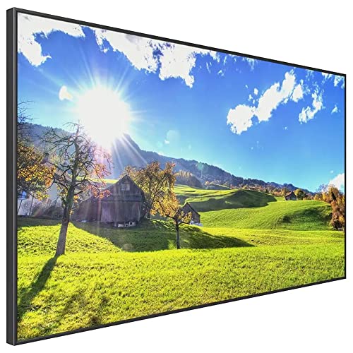 KUVAVISION True 1500 Nits 49 Inch 4K UHD HDR Full Shade Sun Readable Smart Outdoor TV with HDMI, USB, WiFi, 40W Sound Bar and Wall Mount, Black