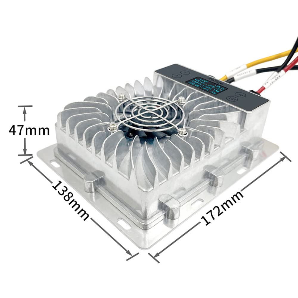 dsfen 600W Solar 10-30V Voltage Adjustable with LCD Display Maximum Power Point Tracking Photovoltaic Step-down Adapt to Various Batteries