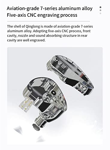 KBEAR Qinglong in Ear Wired Headphone,PU+PEEK Double-Layer Composite Diaphragm in Ear Monitor Stage IEM,Noise Cancellation HiFi Headset with Detachable Cable for Singer Musicial